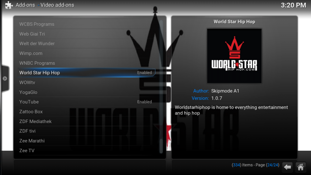How to Install World Star Hip Hop on Kodi