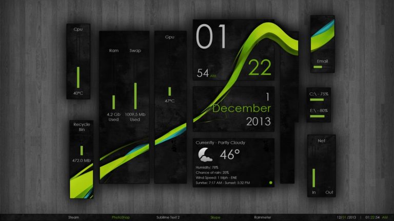 25+ Best Robust RainMeter Skins (2026) for Windows 10,8.1,7