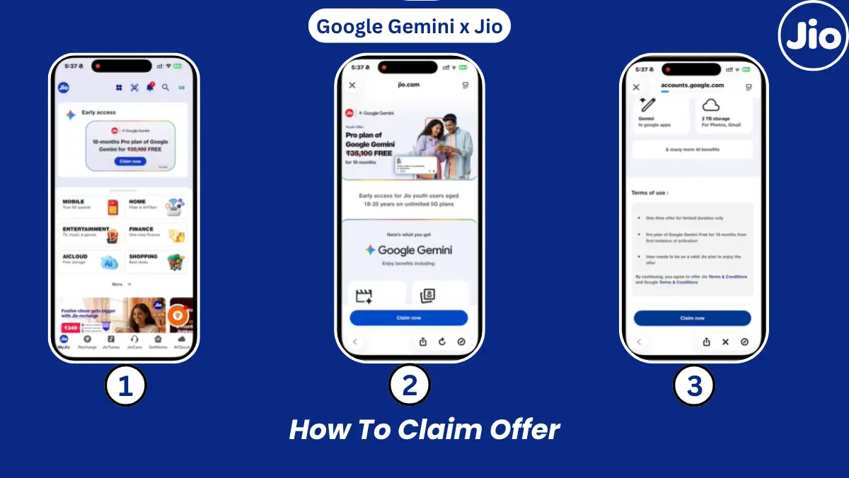 Google Gemini x Jio: 18 Months Pro Plan FREE - How To Claim Offer